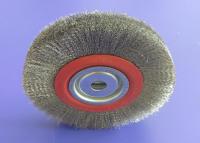 China Long Life Crimped Wire Wheel Brush 150 X 16mm Stainless Steel For Removing Rust for sale