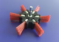 China 100mm Rotary Nylon Filament Flap Brush 6mm Power Drill Hexagonal Shank for sale