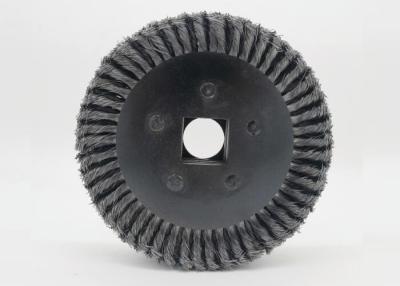 China Heavy Duty Twisted 12 Inch Knotted Wire Wheel Brush For Metal Tube Rust Removal for sale