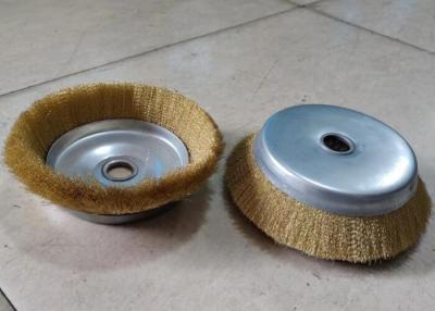 China Siliver Color Cup 6 Inch Crimped Steel Wire Cup Brush for Removing Paint for sale