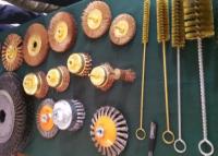 China Safe Working Non Magnetic Non Sparking 4 Inch Bronze Wire Cup Brush For Oil Pipeline for sale