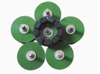 China Professional 8 Inch Silicon Carbide Nylon Filament Abrasive Disc Brushes with Shaft for sale