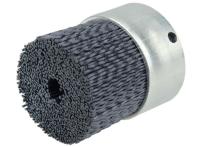 China Metal Base Abrasive Filament Burr Maximum Density Miniature Disc Brush for sale