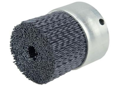 China Metal Base Abrasive Filament Burr Maximum Density Miniature Disc Brush for sale