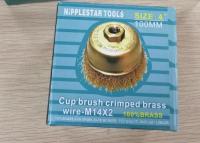 China Safe Working Bronze Cup Non magnetic 100mm OD Non sparking Wire Cup Brush for sale