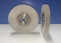China Round Hole White Color Nylon Band Saw Cleaning Brush 100MM X 13mm ID for sale