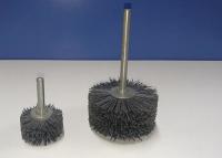 China Silicon Carbide Filament Mounted Nylon Abrasive Wheel Brush​ With 6mm Shank for sale