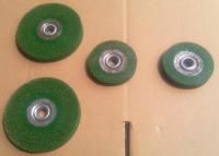 China 75MM Stainless Steel Wire Polyflex Encapsulated Wheel Brush for Strong Brushing Action for sale