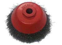 China 125mm Crimped Wire Cup brush Corrugated Wire with M14 Connecting Thread for sale