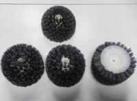 China Nylon Wire Industrial Round Head 100MM Diameter Rotary Cylinder Nylon Brushes for sale