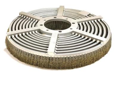 China 400mm Diameter Crimped Wire Spiral Wound Cup Brushes For Wire Processing for sale