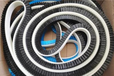 China Flexible Black Color Nylon Bristle Conveyor Belt Cleaning Brush for Machine for sale