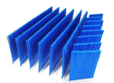 China Flexible Blue Color Nylon Bristle Forklift Strip Wire Broom Segment for sale