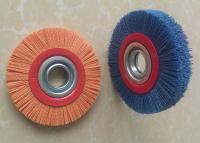 China Industrial 150mm Diameter Orange Color Nylon Circular Abrasive Brush for Deburring for sale