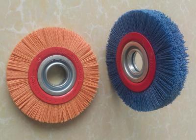 China Industrial 150mm Diameter Orange Color Nylon Circular Abrasive Brush for Deburring for sale