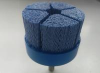 China 80mm Blue Bristle Ceramic Deburring Brush Disc for Surface Finishing for sale