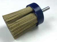 China Floor Grinding Machine 70mm Diameter Knotted Brass Wire Disc Brush for sale