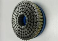 China Heavy Duty 150mm Diameter Brass Coated Steel Knotted Wire Disc Brush for sale