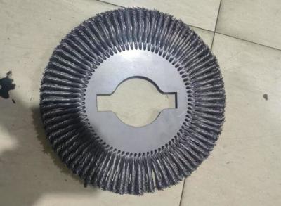 China 80 Knot Cutback Brush 350mm OD Large Twisted Knot Wire Brush Wheel for sale