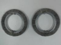 China 106mm Stainless Steel Wire Ring Brushes with Keyseat for Industrial Deburring for sale
