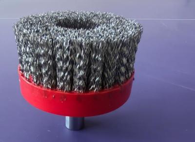 China Heavy Duty 150mm Diameter Steel Wire Disc Brush For Rust Removal for sale