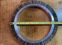 China Industrial Pig Hair Stenter Wheel Brush 240mm for Textile Finishing Machine Cleaning for sale