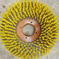 China 12Inch Industrial Yellow Nylon Bristle Underwater Deck Hull Cleaning Brush for Ship Hull Cleaning for sale