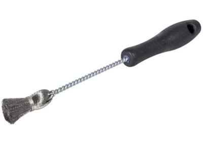 China Injector Sleeve Cup Bore Seat Cleaning Brush, Professional Car Fuel Brush With Handle, Stainless Steel Diesel Brush for sale
