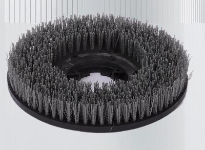 China Powerful 12 Inch Diameter Abrasive Filament Floor Scrubber Brush for Cleaning Tile surfaces for sale