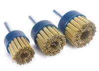 China Floor Grinding Machine 75mm Diameter Knotted Brass Wire Disc Brush for sale
