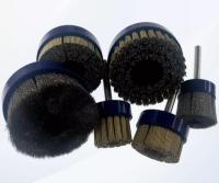 China Floor Grinding Machine 75mm Diameter Knotted Brass Wire Disc Brush for sale