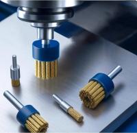 China Floor Grinding Machine 75mm Diameter Knotted Brass Wire Disc Brush for sale