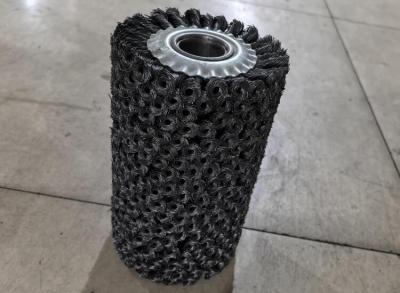 China 5 Inch OD Multi-Layer Twisted Steel Wire Brush Drum Scarifier for Rust Removal for sale