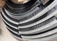 China Nylon Bristle Material Brush Strip for Arc Curve Profile Aluminum Holder Industry Door for sale