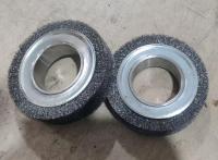China Retread Tire Industrial Crimped Steel Wire Wheel Brush 8 Inch for Polishing Rubber Sheet for sale