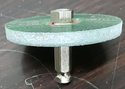 China 4Inch Diameter Wire Wheel Encapsulated Brush with 6mm Hex Shank for Rust Removal for sale