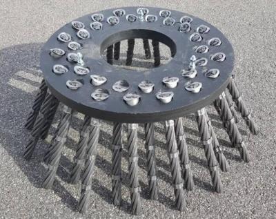 China Trimmer Metal Weeds 200mm Length Twisted Steel Wire Rope Disc Brush for sale