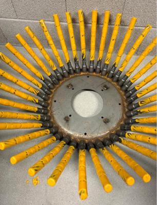 China Trimmer Metal Weeds 200mm Length Twisted Steel Wire Rope Disc Brush for sale