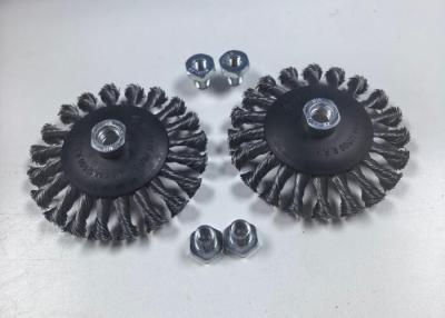 China 5-Inch Knot Twisted Conical Wire Bevel Wheel Brush with 5/8
