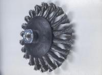 China 5-Inch Knot Twisted Conical Wire Bevel Wheel Brush with 5/8
