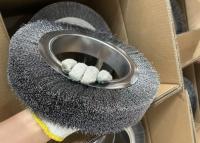 China Cylindrical Industrial Tool 12Inch Diameter Crimped Stainless Steel Wire Roller Brush for Removing Heavy Scale for sale
