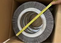 China Cylindrical Industrial Tool 12Inch Diameter Crimped Stainless Steel Wire Roller Brush for Removing Heavy Scale for sale