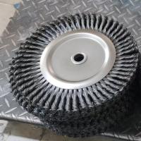 China Four Knot Sections Combined 12Inch Diameter Knotted Wire Roller Brush for Wire Descaling for sale