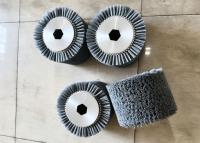 China 10 Inch Diameter Hard Alloy CBN Tool Edge Passivation Abrasive Wire Roller Brush with Hex Hole for sale
