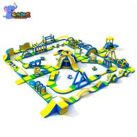 China Customized Water Lake Obstacle Course Assault Adults Floating Island Waterpark for sale