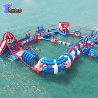 China Outdoor Commercial Inflatable Water Obstacle Course 0.9mm PVC OEM for sale