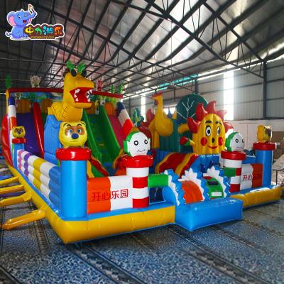 China Customization Inflatable Bouncy Castle Cartoon Happy Land Theme Bounce House for sale