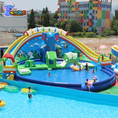 China Outdoors Inflatable Water Slide Water Park Elephant Inflatable Slide Inflatable toy for sale