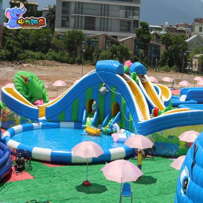 China Entertainment Inflatable Water Slide Outdoor Water Games Water Park for sale