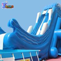 China Outdoors Inflatable Water Slide Water Slide With Pool Large Water Park for sale